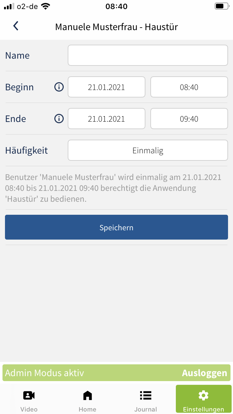 Berechtigungen für Anwendungen – SmartWireless Dokumentation